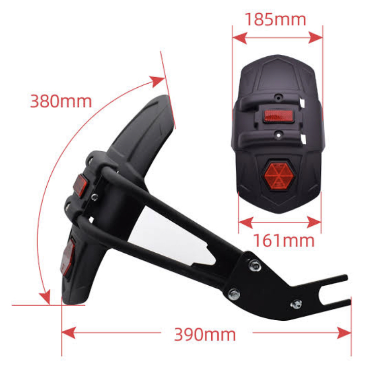 Motorcycle Rear Splash Guard (Tyre Hugger) - advstore.pk